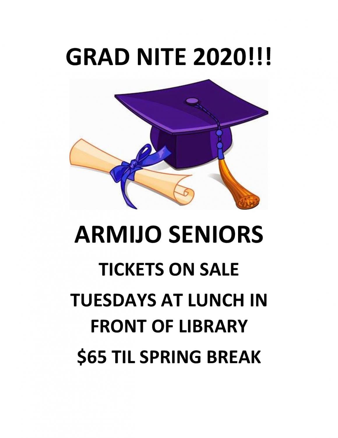 Grad Nite tickets remain at $65 until April 7 – The Armijo Signal