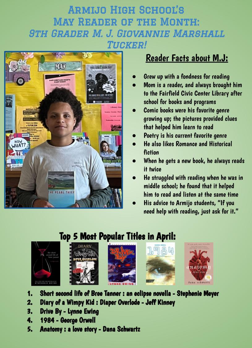 He’s ready to read into summer – The Armijo Signal